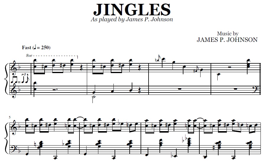 Jingles - James P. Johnson (Sheet Music) | PDF Transcription